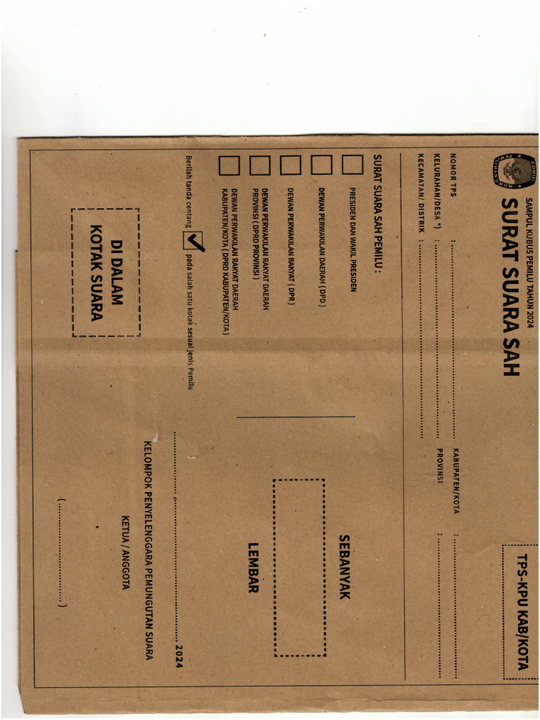 Surat Suara Sah | PDF