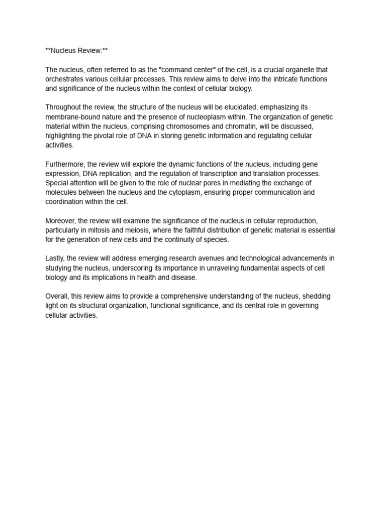 Nucleus Review | PDF