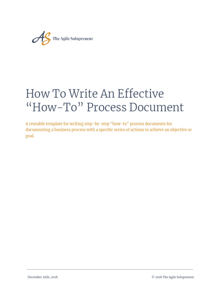 "How-To - Process Document Template | PDF