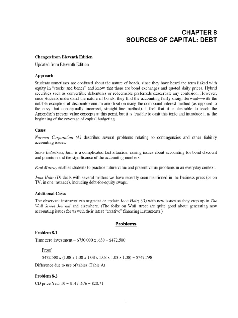 Accounting Texts and Cases Ch8. | PDF | Bonds (Finance) | Interest