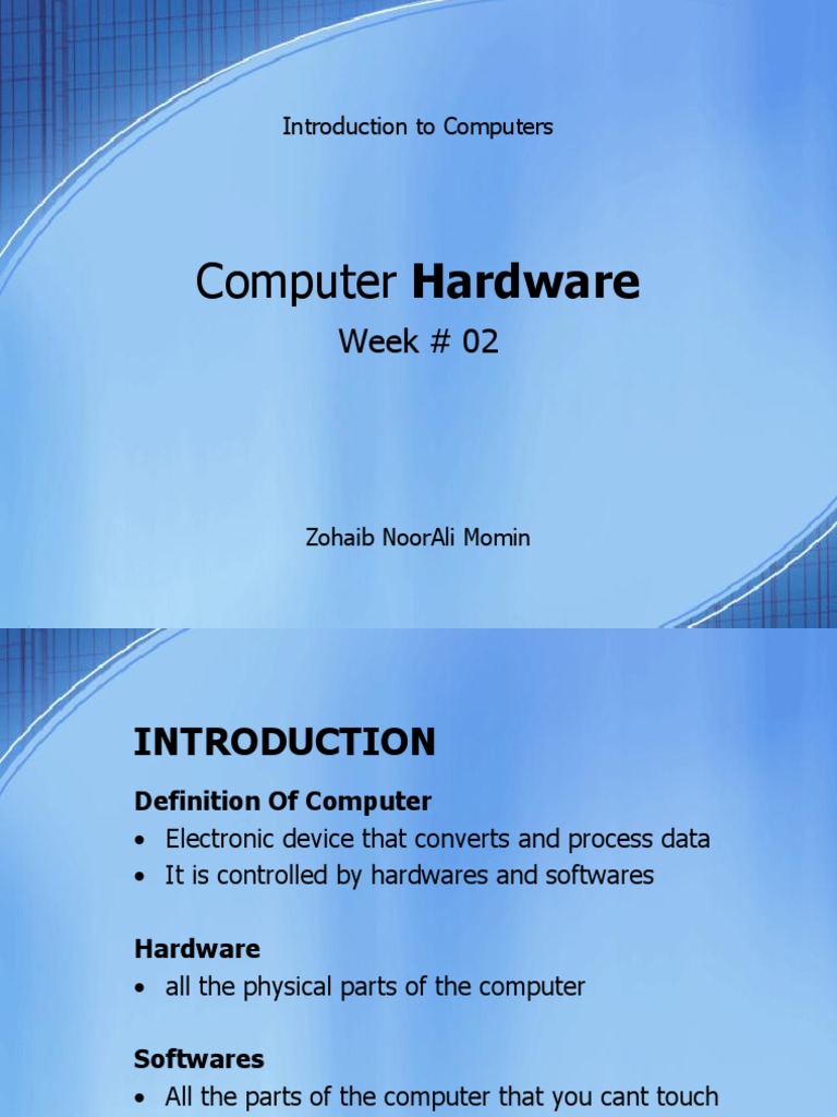 (IT-WK02) Computer Hardwares | PDF | Computer Data Storage | Random ...