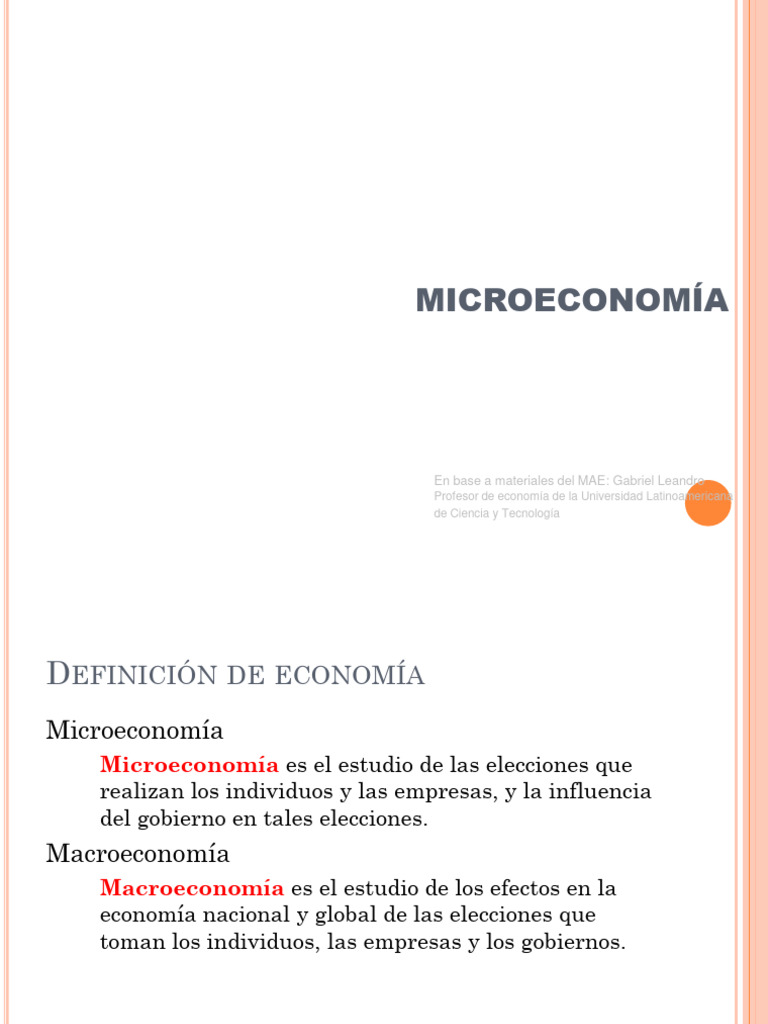 Microeconom Ã A | PDF | Finanzas y dinero