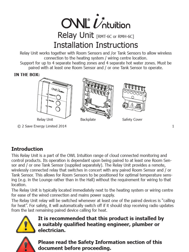 Relay Unit (RMx-6C) Installation Instructions Issue 2.0 | PDF | Relay ...