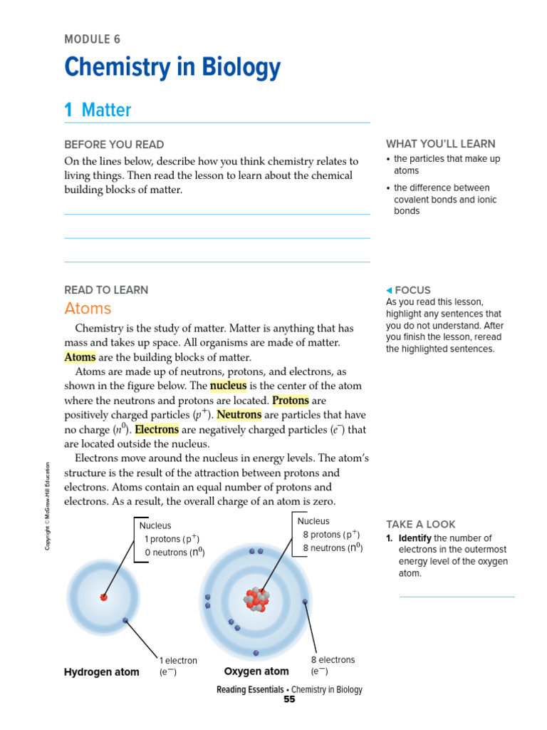 Reading Essential - Chemistry in Biology | PDF