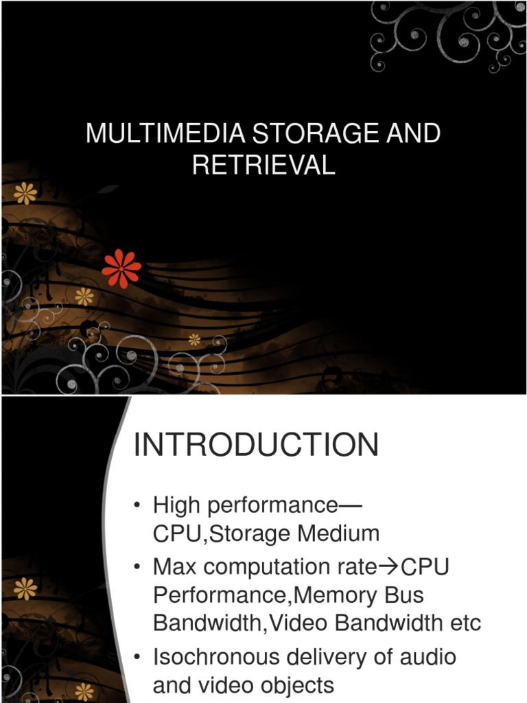 Multimedia Storage and Retrieval | PDF | Hard Disk Drive | Computer ...