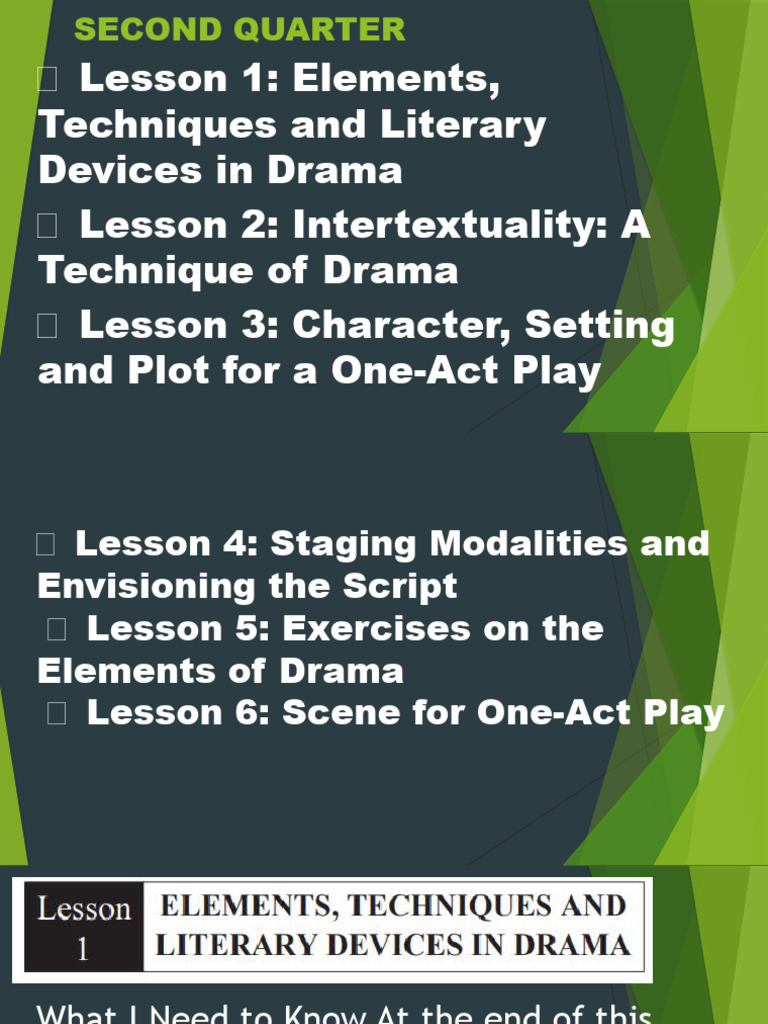 Creative Writing Second Quarter | PDF | Play (Theatre) | Plot (Narrative)
