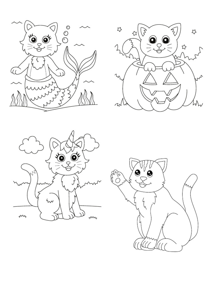 White Creative Animal Coloring Page US Letter Document | PDF