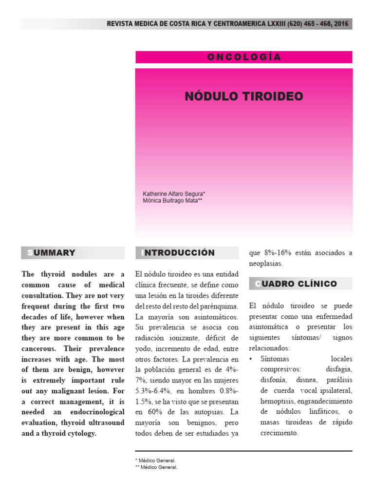 Nodulo Tiroideo | PDF