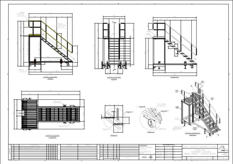 04.-Plataforma Escalera - Arreglo General P004-Rev.b | PDF