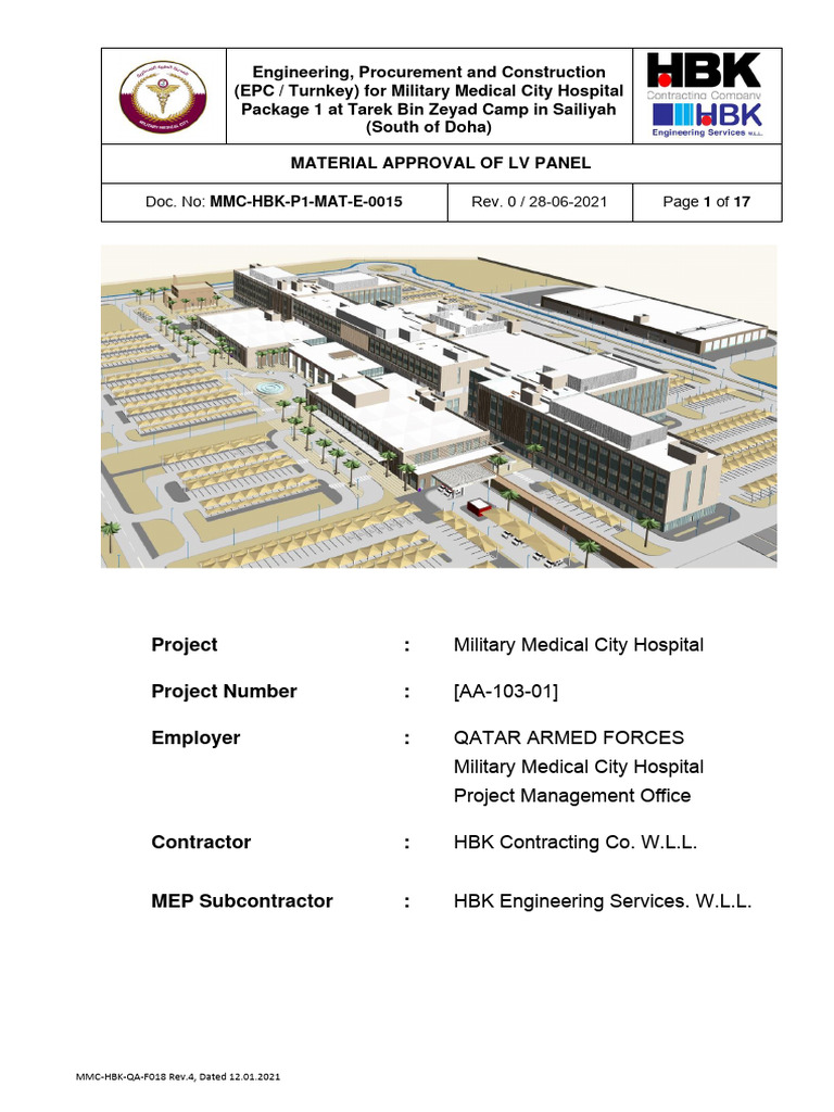 Military Hospital LV Panel Approval | PDF | Fuse (Electrical) | Electrical Wiring