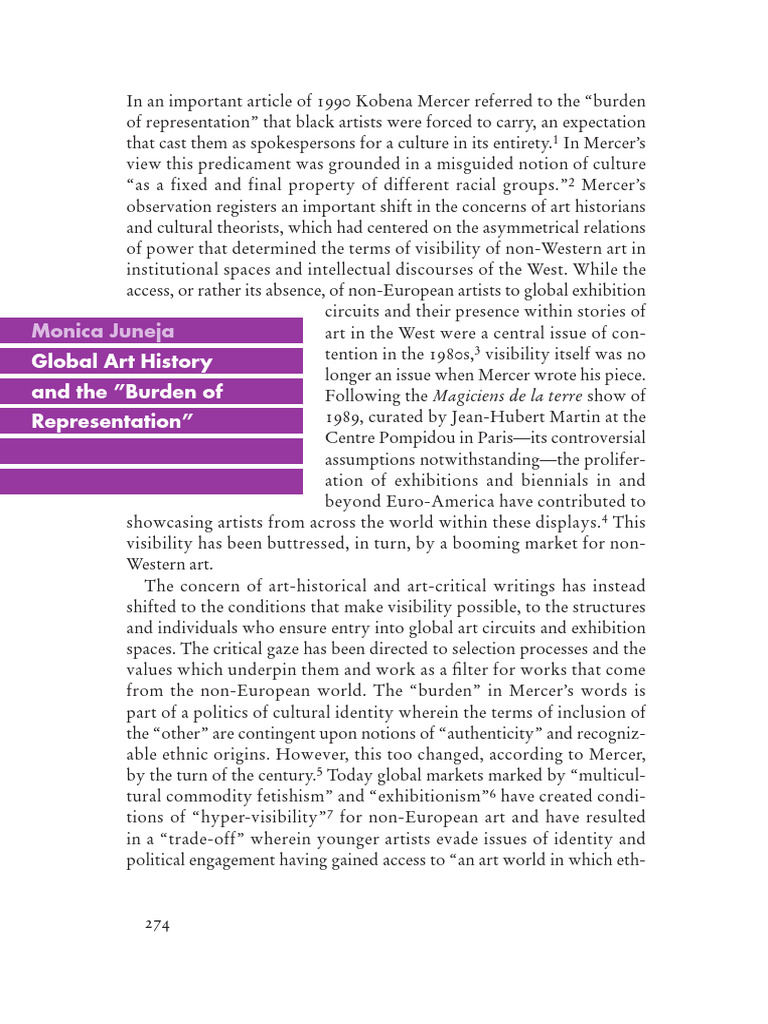 Monica Juneja - Global Art History and The Burden of Representation ...