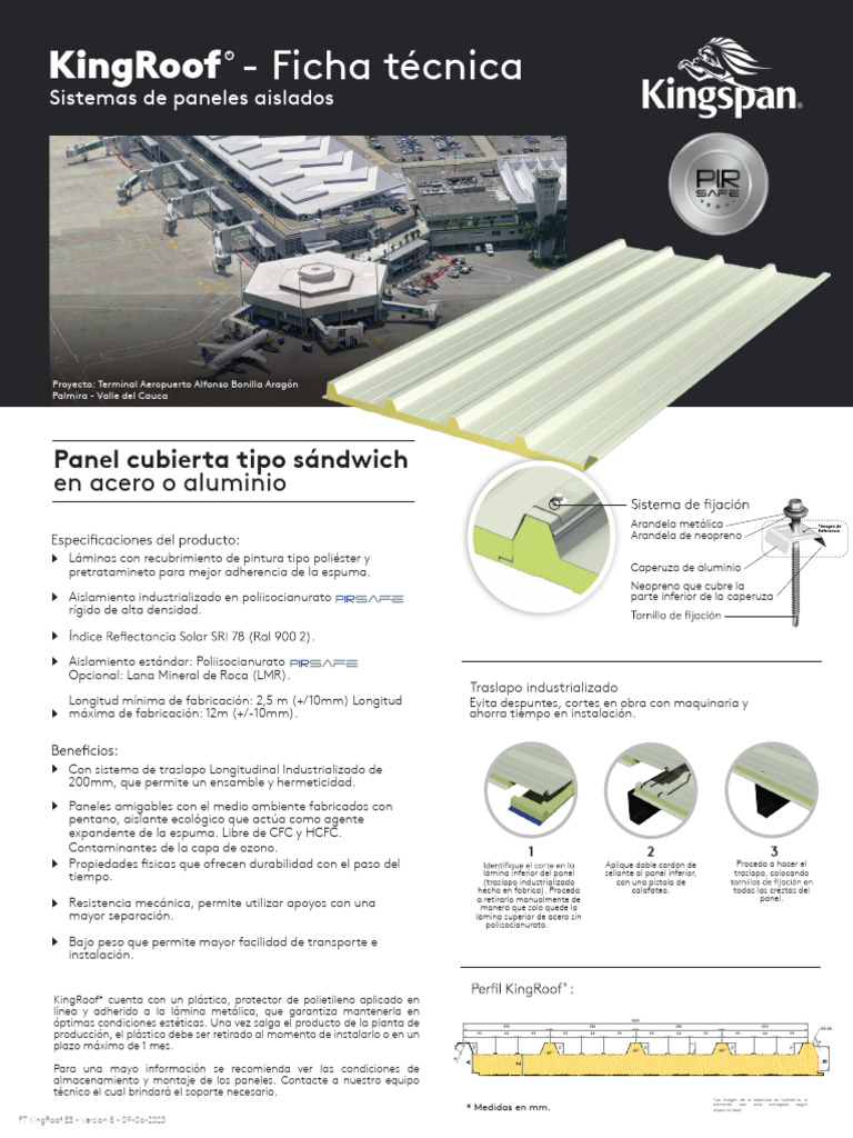 Ficha Tecnica Cubierta Kingroof | Descargar gratis PDF | Aislamiento térmico | Materiales