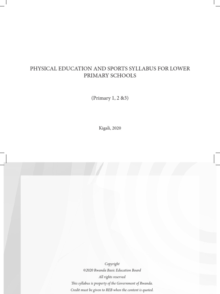 PES Syllabus For Lower Primary | PDF | Career & Growth