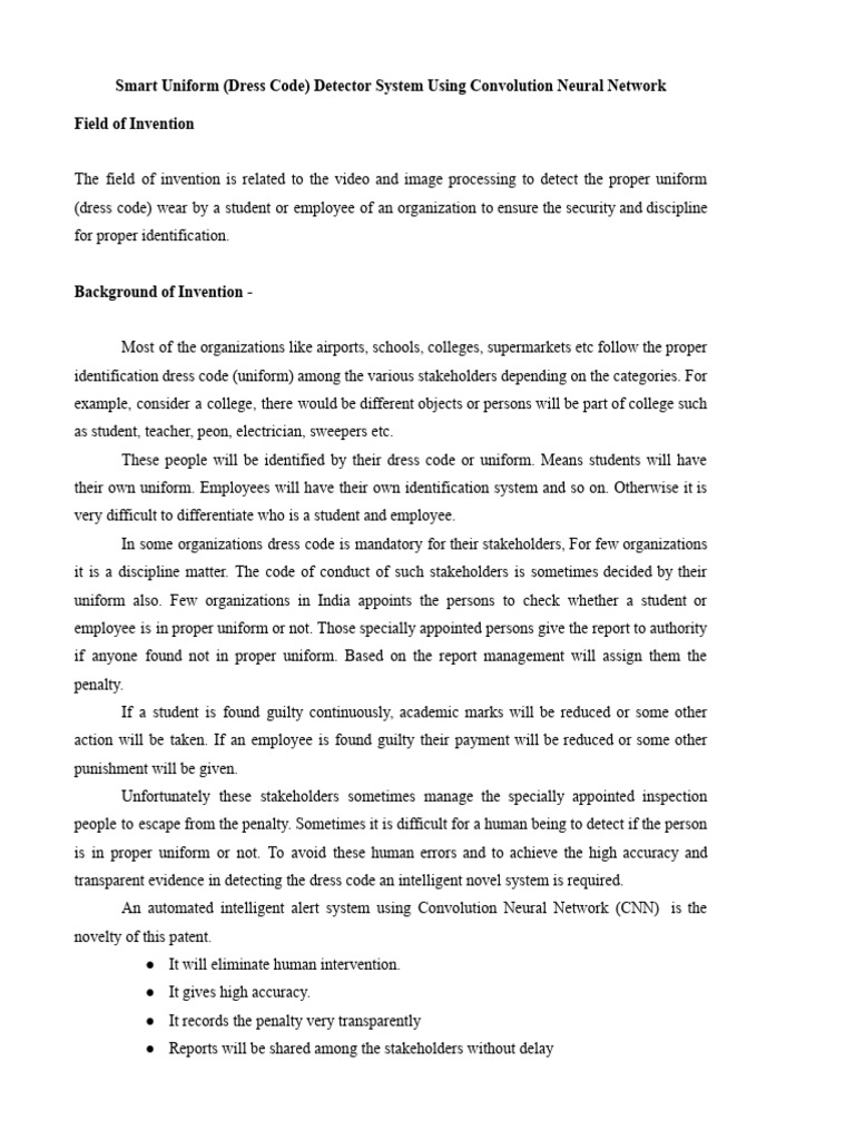 Smart Uniform (Dress Code) Detector System Using Convolution Neural ...