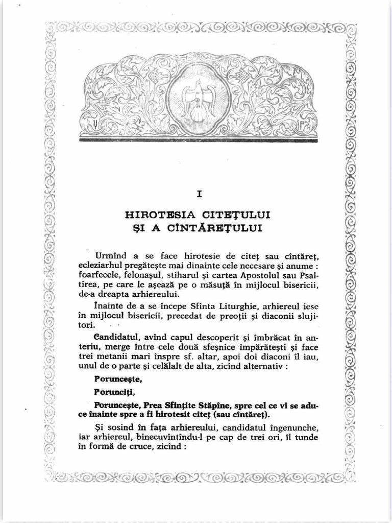 Randuiala Hirotesiilor Si A Hirotoniei - Diacon | PDF