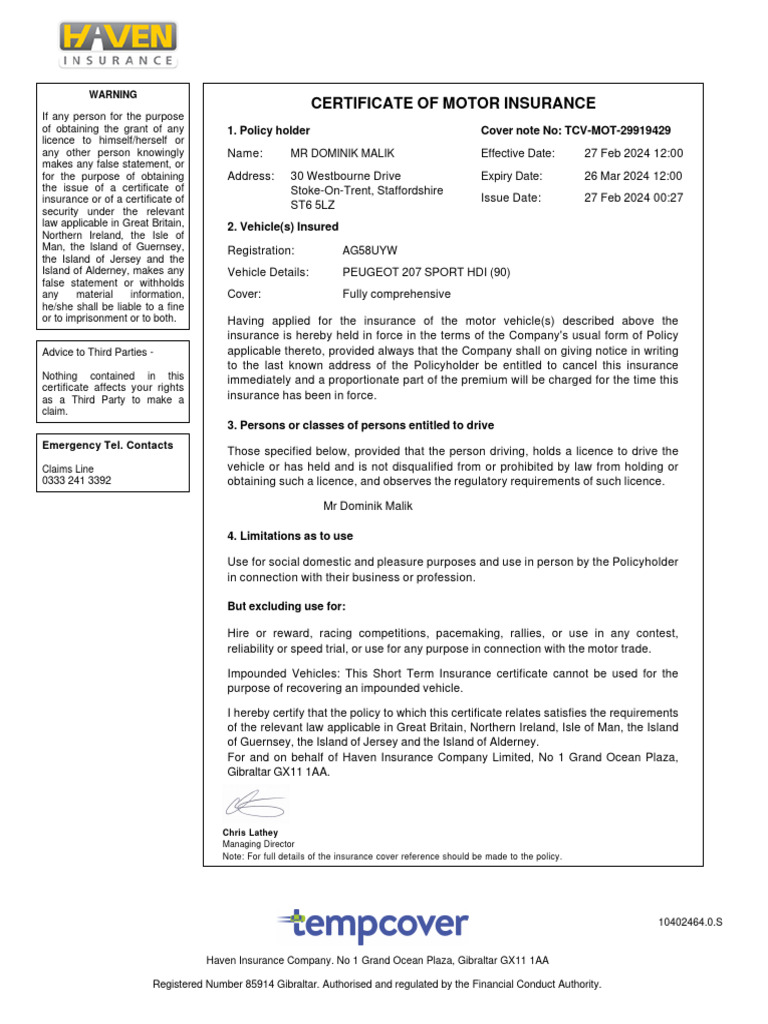 Policy | PDF | Insurance | Vehicle Insurance