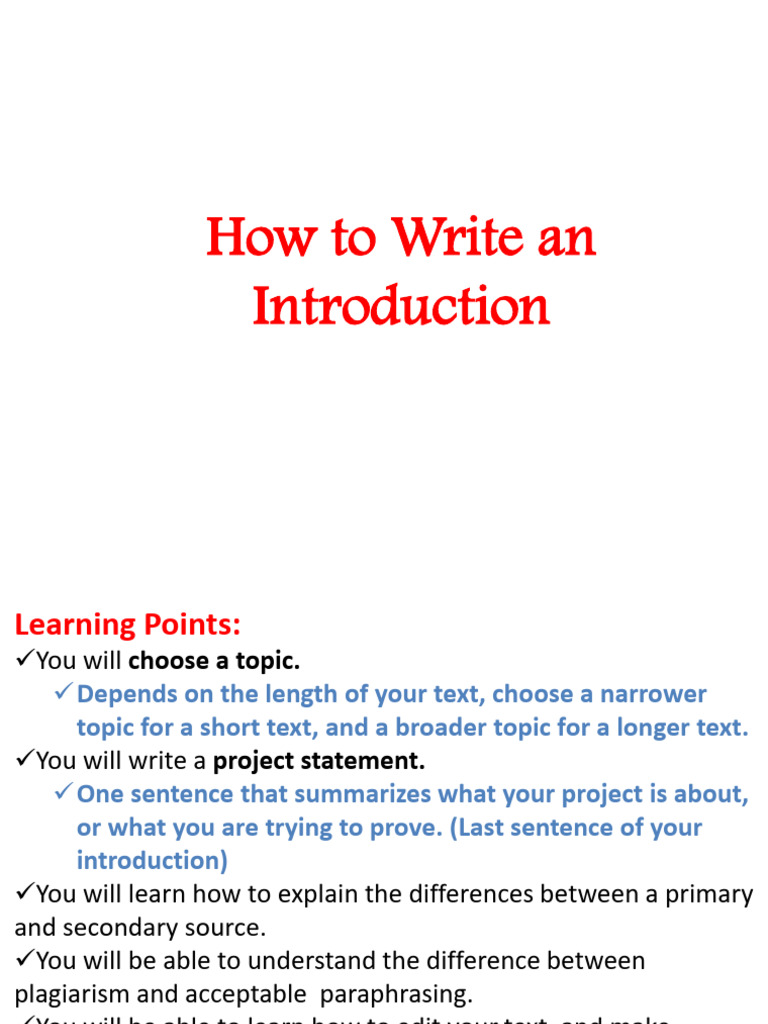How To Write An Introduction | PDF | Volcano | Proofreading