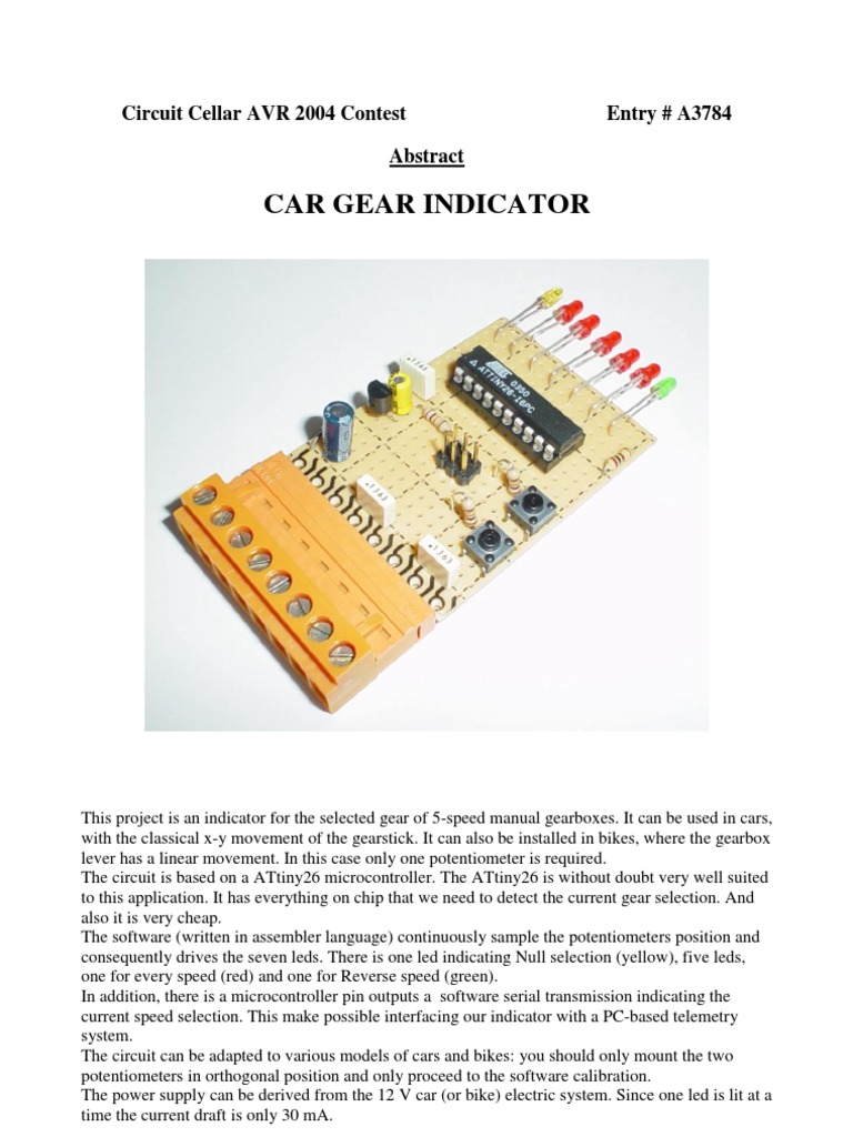 Car Gear Indicator for Manual Transmissions | PDF | Transmission ...