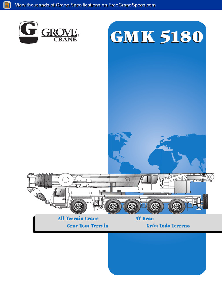 Grove GMK 5180 Telescopica 210 Ton | PDF