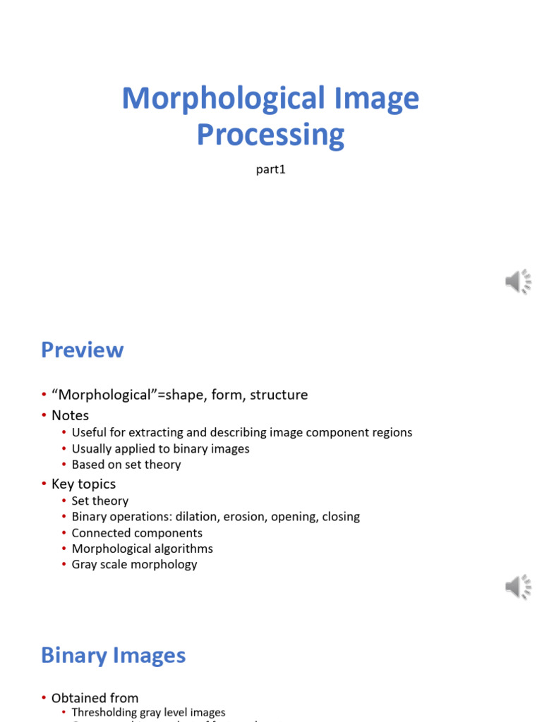 Morphological Image Processing - Part1 | PDF