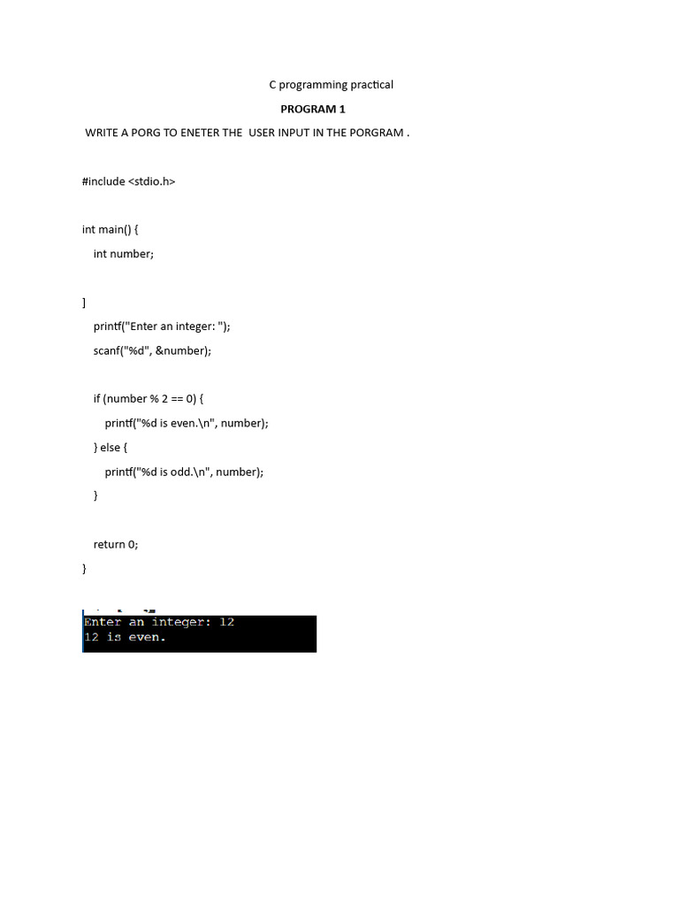 C Programming Practical Pdf Computer Science Algebra