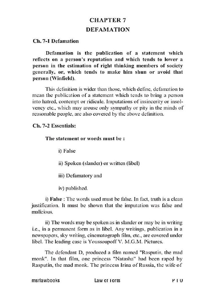 8 Defamation | PDF