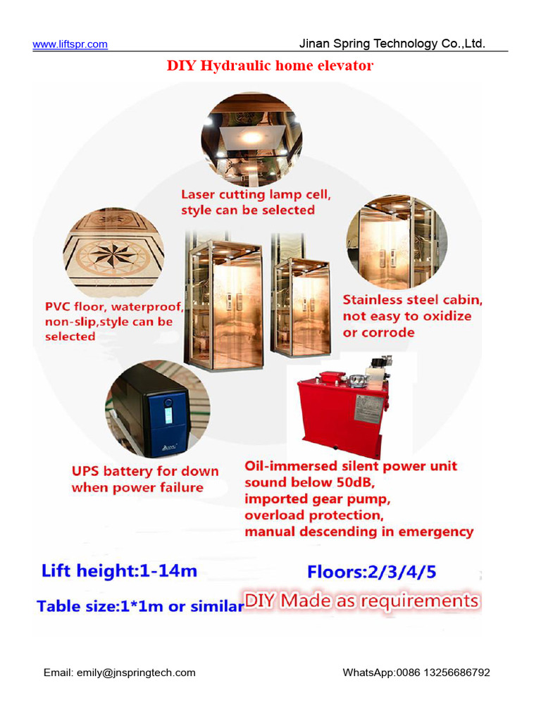 Specification of Home Elevator 2023 | PDF | Elevator | Equipment