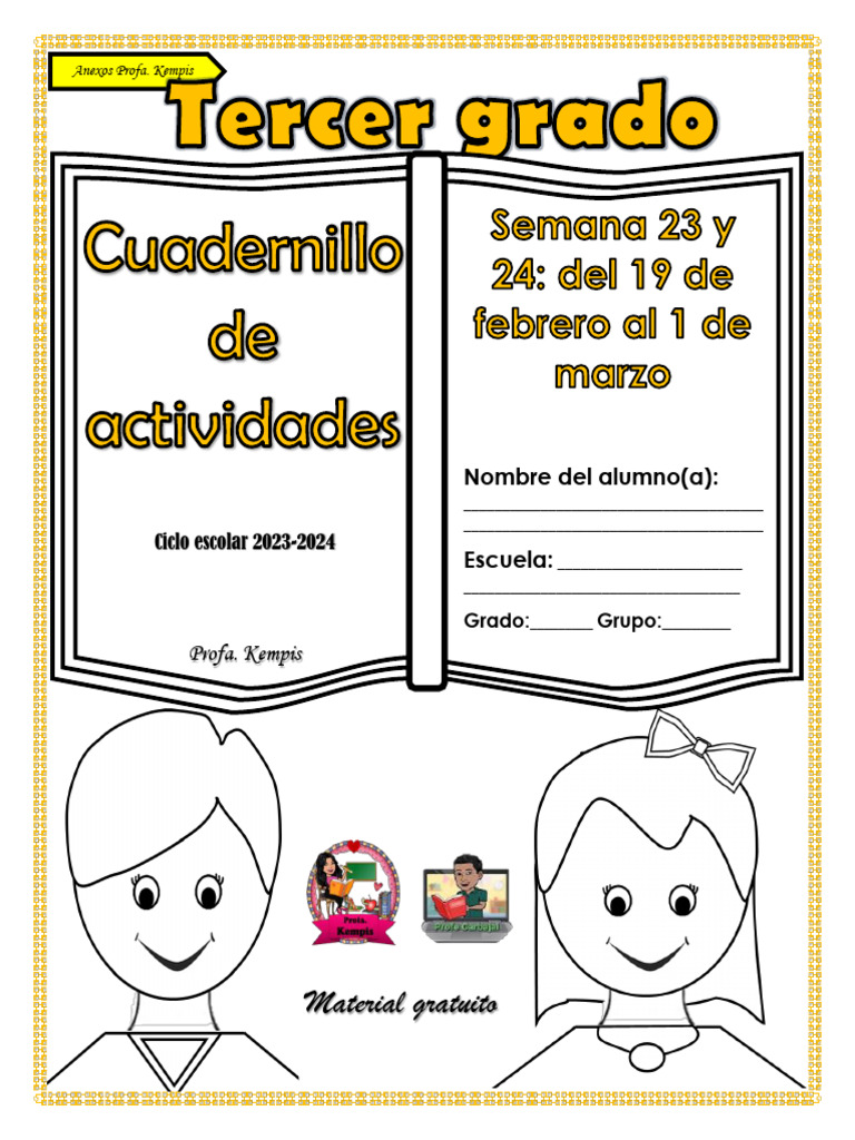 Cuadernillo Actividades Profa. Kempis 2024 | PDF | Mezcla | Temblores