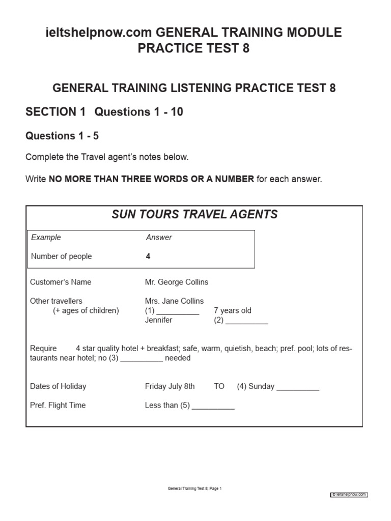 General Training Question Paper Test 8 | PDF