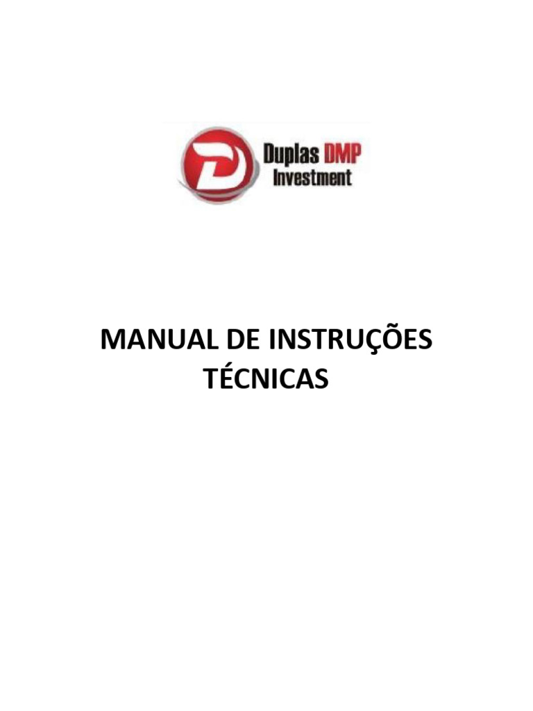 Manual de Instruções Técnicas Da DUPLAS DMP | PDF