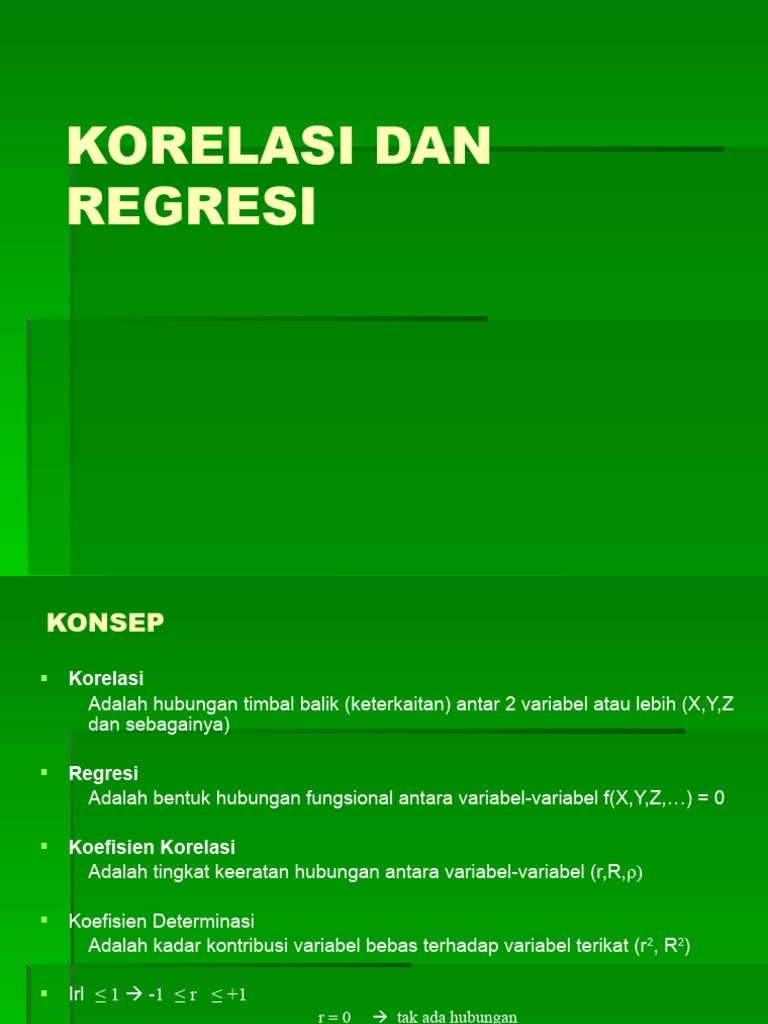 07 Korelasi Dan Regresi | PDF