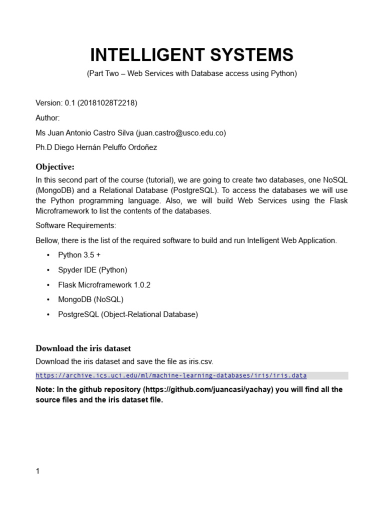 Intelligent Systems Part 02 | PDF | Postgre Sql | Databases