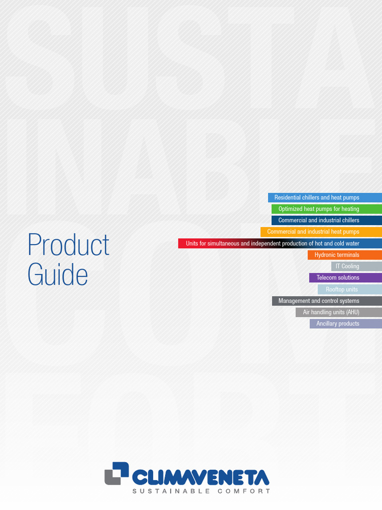 Climaveneta Product Guide | PDF | Heat Pump | Efficient Energy Use