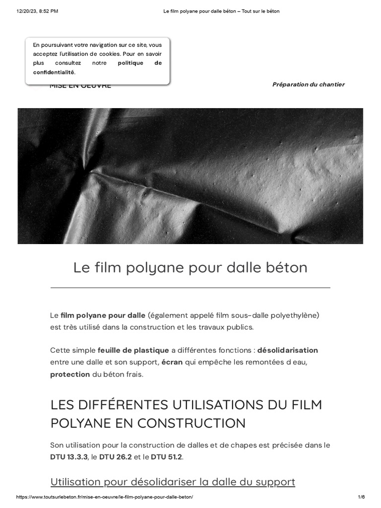 COUCHE DE DESOLIDARISATION Polyane PROOF | PDF
