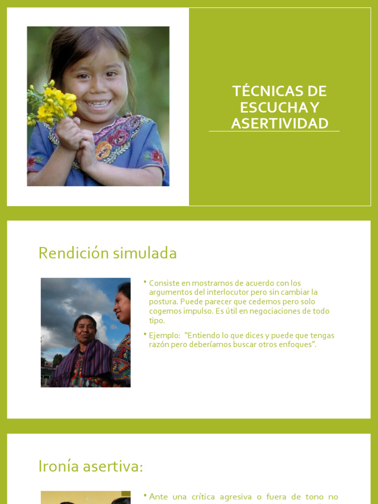Técnicas de Escucha y Asertividad | PDF | Ironía