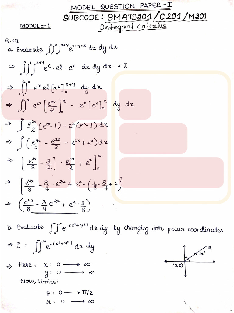 Bmats201 (Model QP Solutions) - Tanuja BR (1) PDF | PDF Bmats201 (Model QP Solutions) - Tanuja BR (1) PDF | PDF