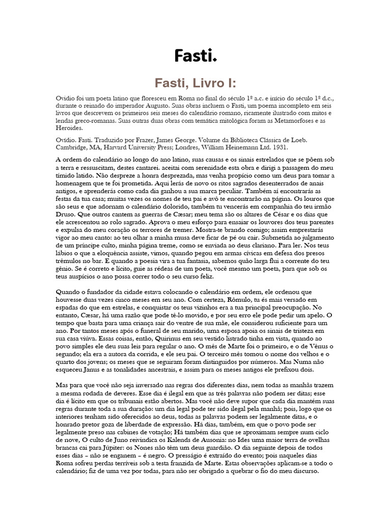 Fasti | PDF