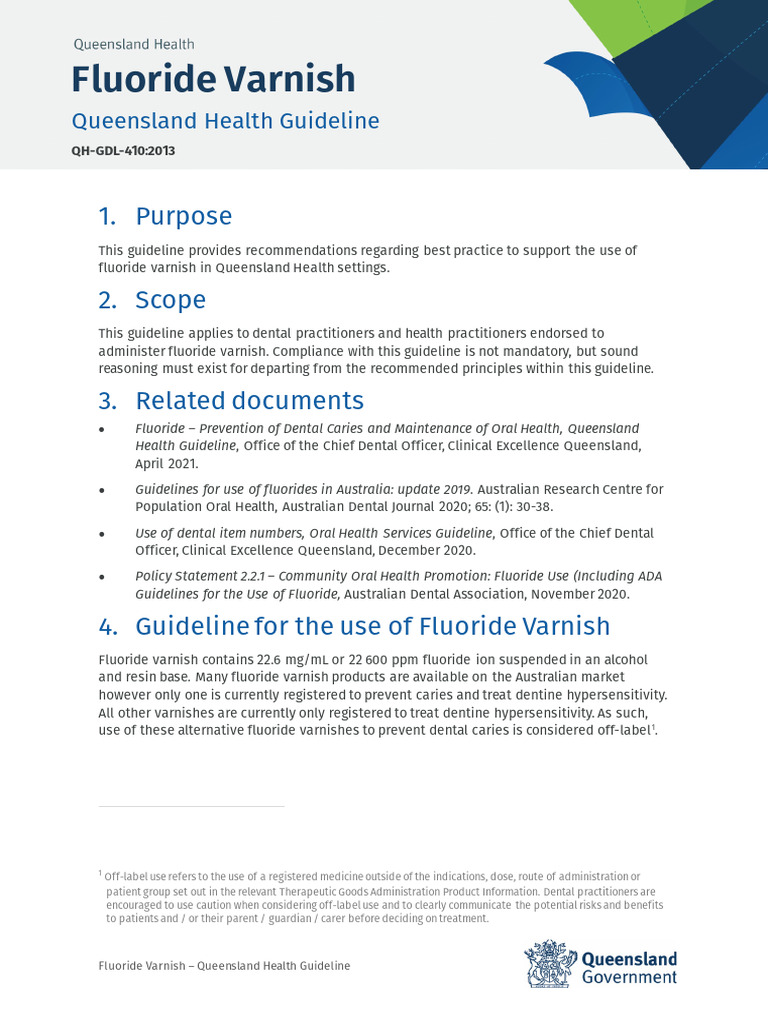 Fluoride Varnish | PDF | Toothbrush | Fluoride