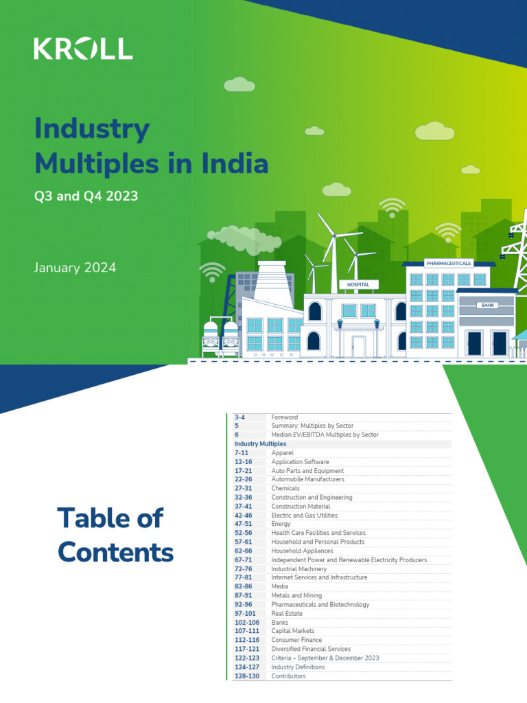 Industry Multiples in India Report 2023 22nd Edition | PDF