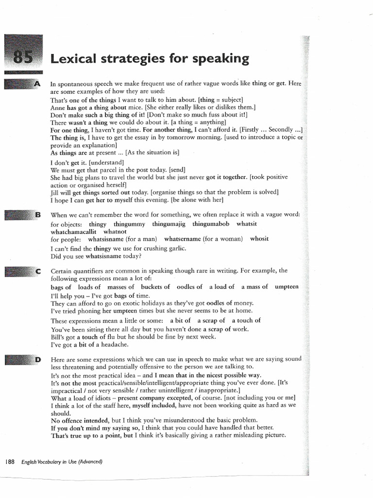 Lexical Strategies & Vague Language | PDF