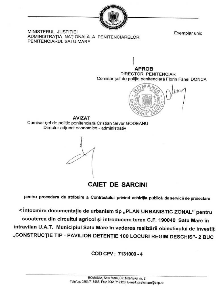 Caiet de Sarcini Intocmire Documentatie de Urbanism | PDF