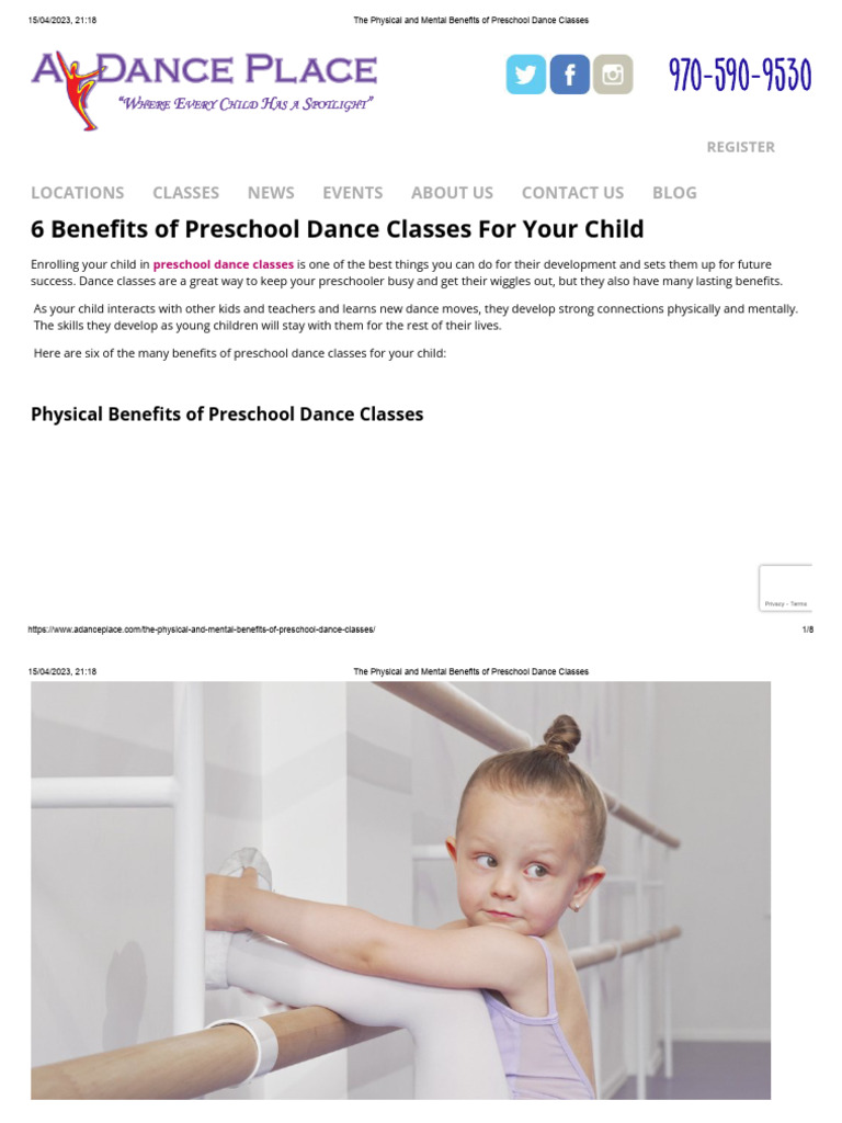 The Physical and Mental Benefits of Preschool Dance Classes | PDF ...
