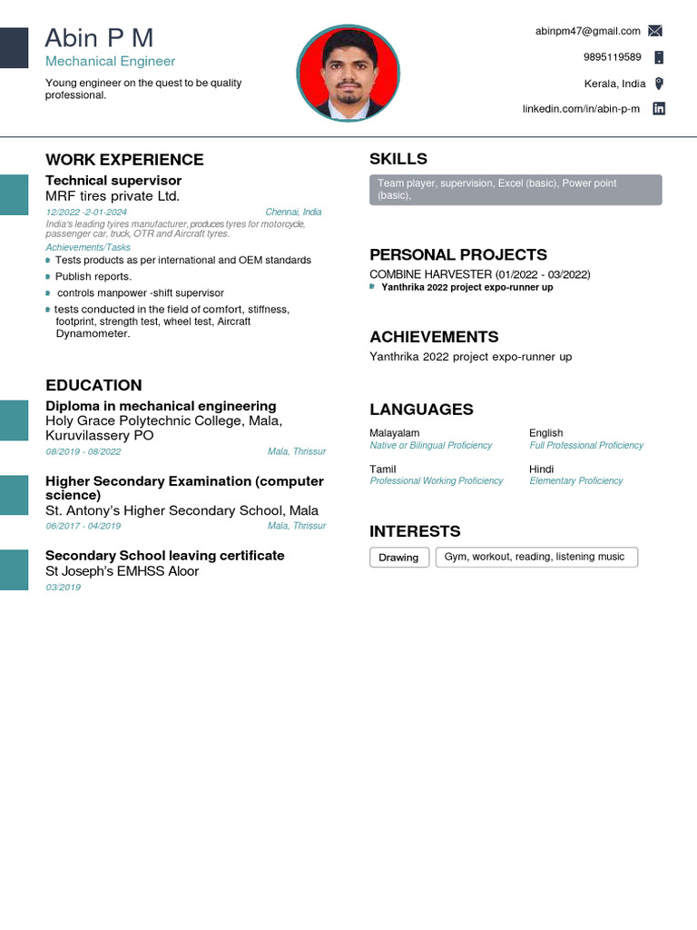 Abin's Resume Updated | PDF
