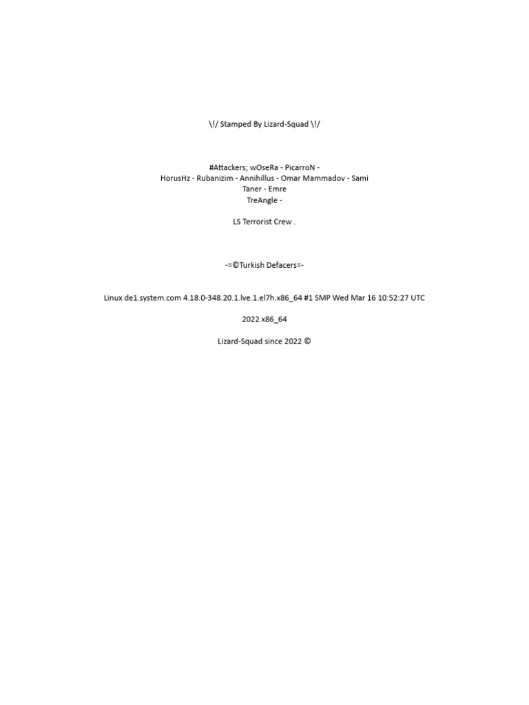 Lizard-Squad Attackers List 2022 | PDF