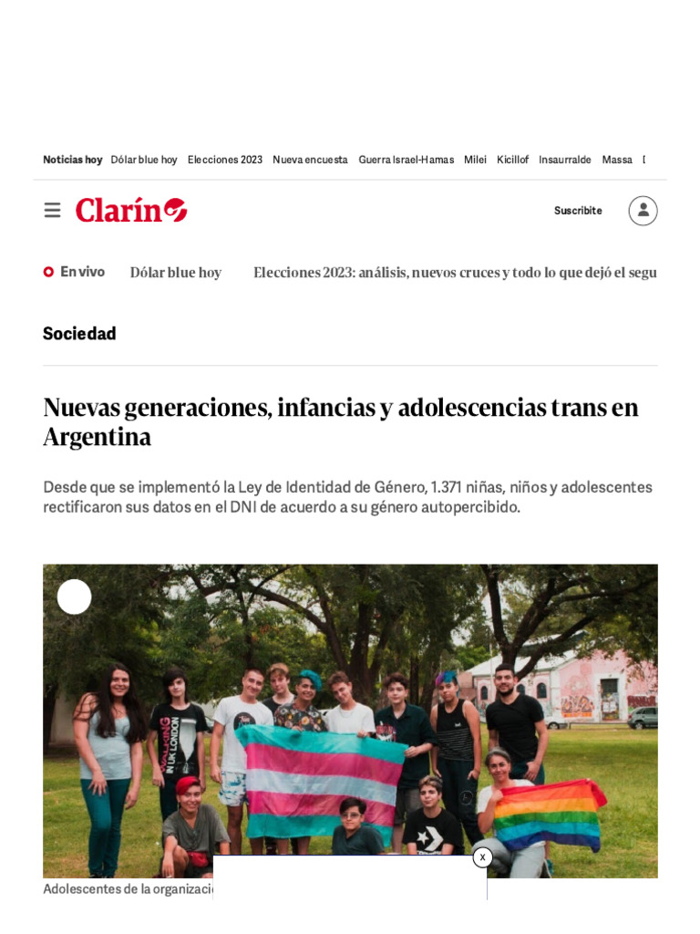 Nuevas Generaciones, Infancias y Adolescencias Trans en Argentina | PDF ...