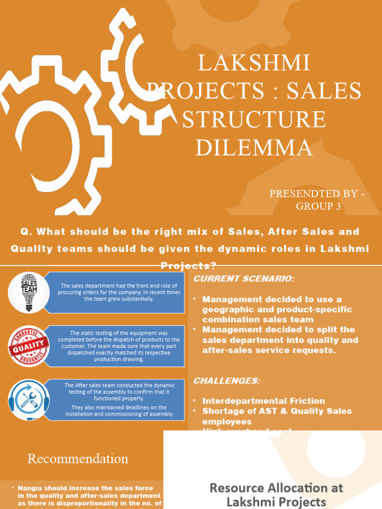 Lakshmi Projects Sales Structure Dilemma | PDF