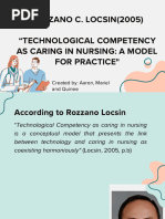 Rozzano Locsin's Theory - BSN1E | PDF | Nursing | Health Care