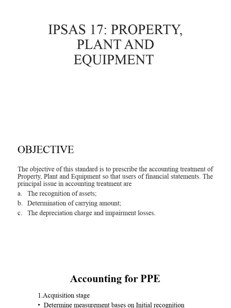 Ipsas 17 Property Plant and Equipment | PDF | Finance & Money Management