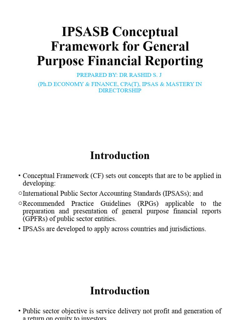 IPSASB Conceptual Framework Overview | PDF | Expense | Accounting ...