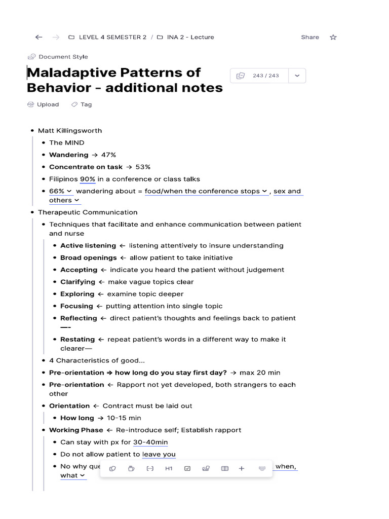 Maladaptive Patterns | PDF